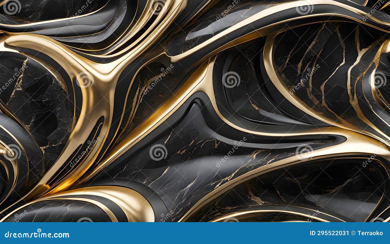 Abstract Texture of Black Granite Stone with Quartzite and Gold High ...