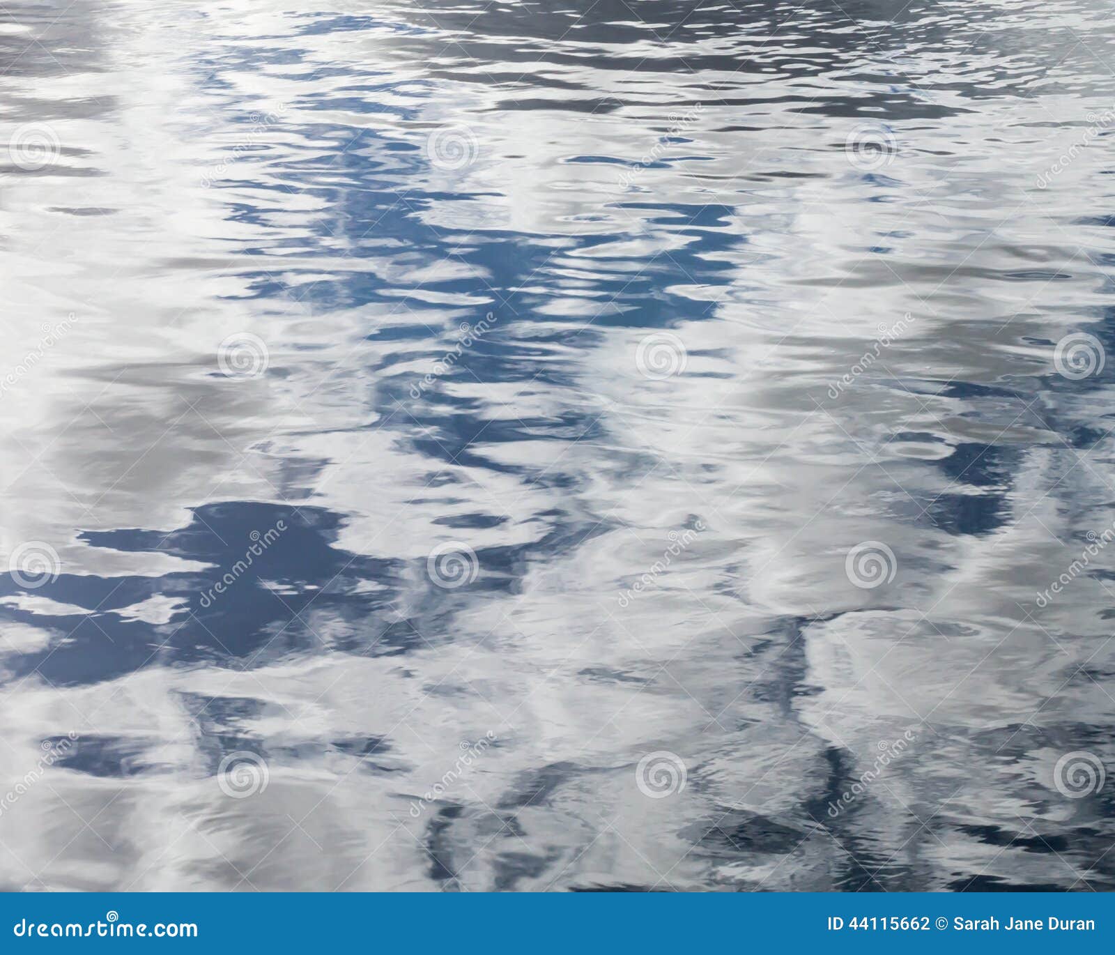 Abstract Texture of Clouds and Sky Reflected in River Waves Stock Photo ...