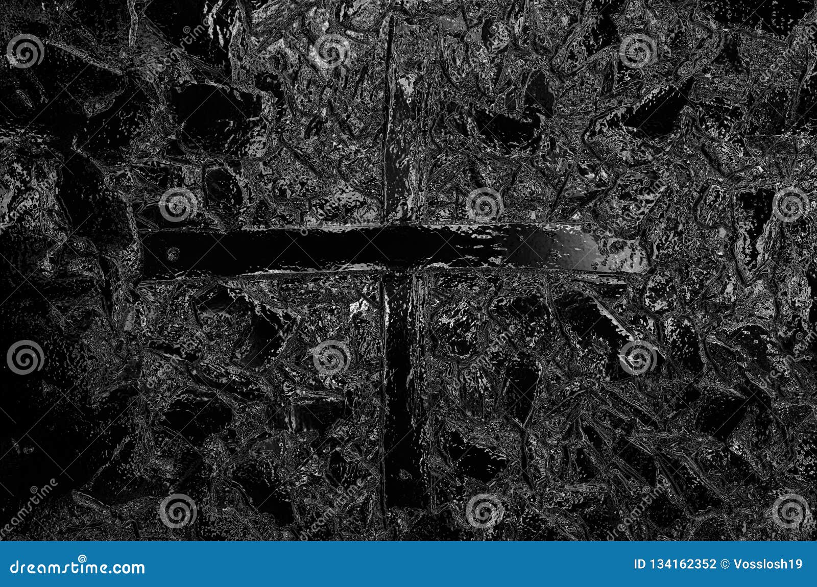 Abstract Texture and Cross on Its Background. Stock Photo - Image of ...