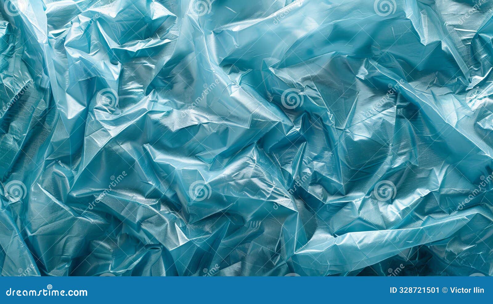 Abstract Texture of Crumpled Turquoise Plastic Background for Creative ...