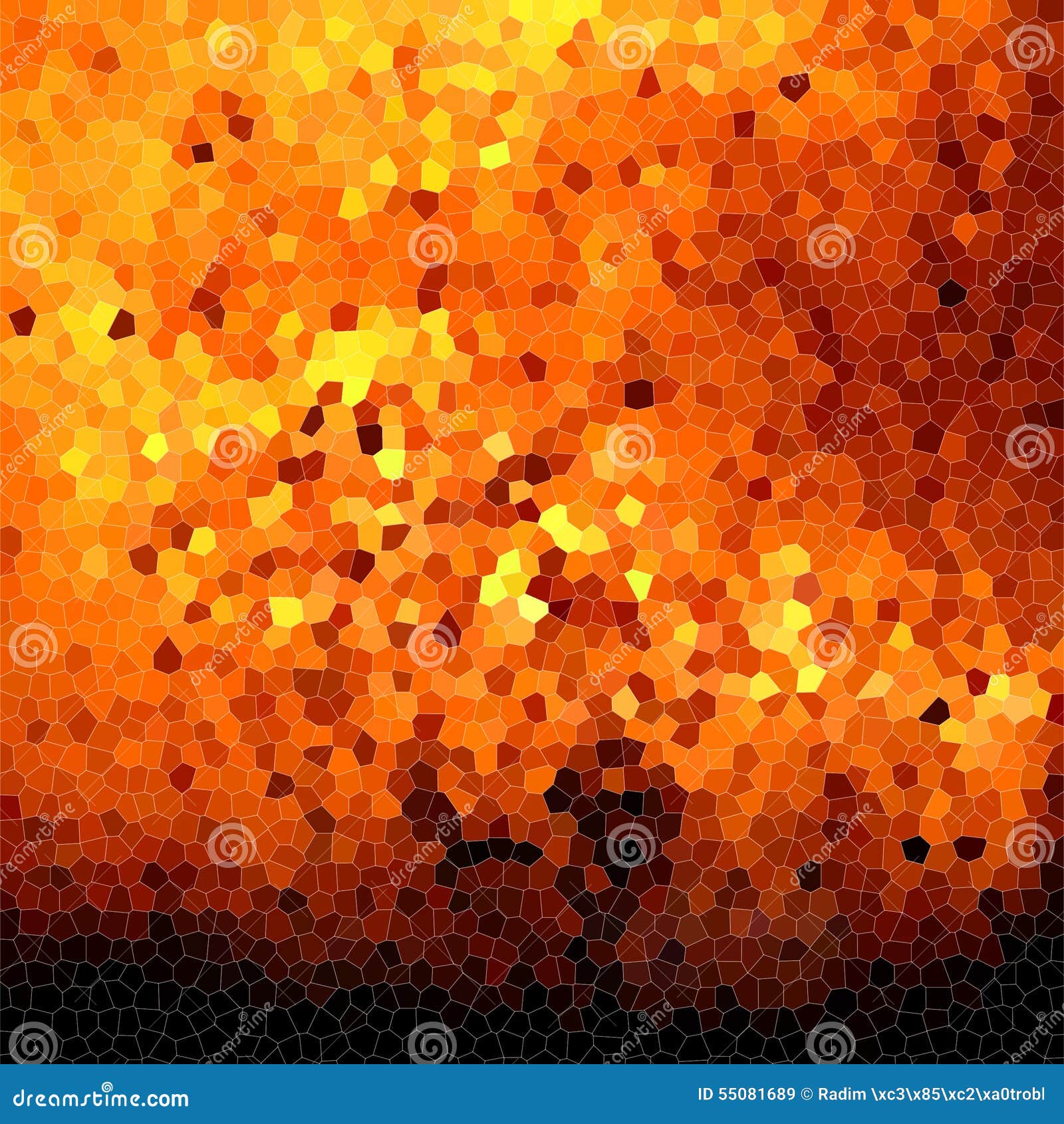 Abstract Texture: Fire Mosaic Stock Illustration - Illustration of ...
