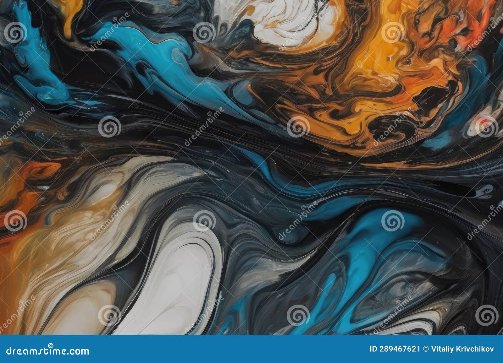 Abstract Texture of Flow Multi Vibrant Vivid Liquid Colors. Digital Art ...