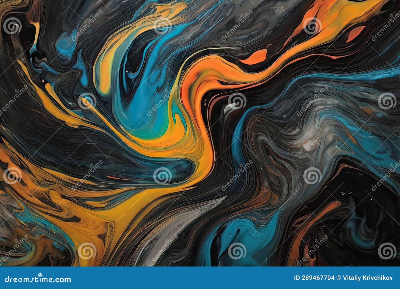 Abstract Texture of Flow Multi Vibrant Vivid Liquid Colors. Digital Art ...