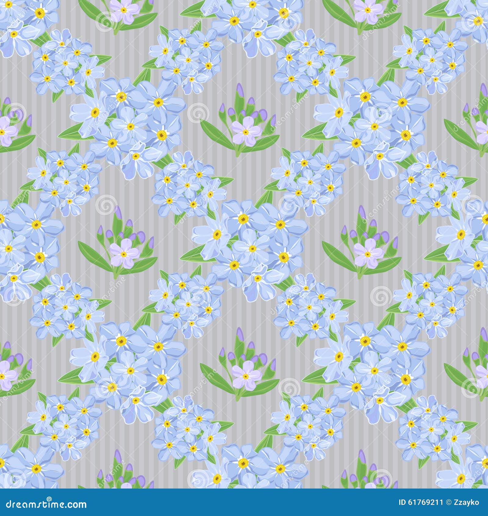 Abstract Texture with Forget-me-not. Seamless Pattern with Flower ...