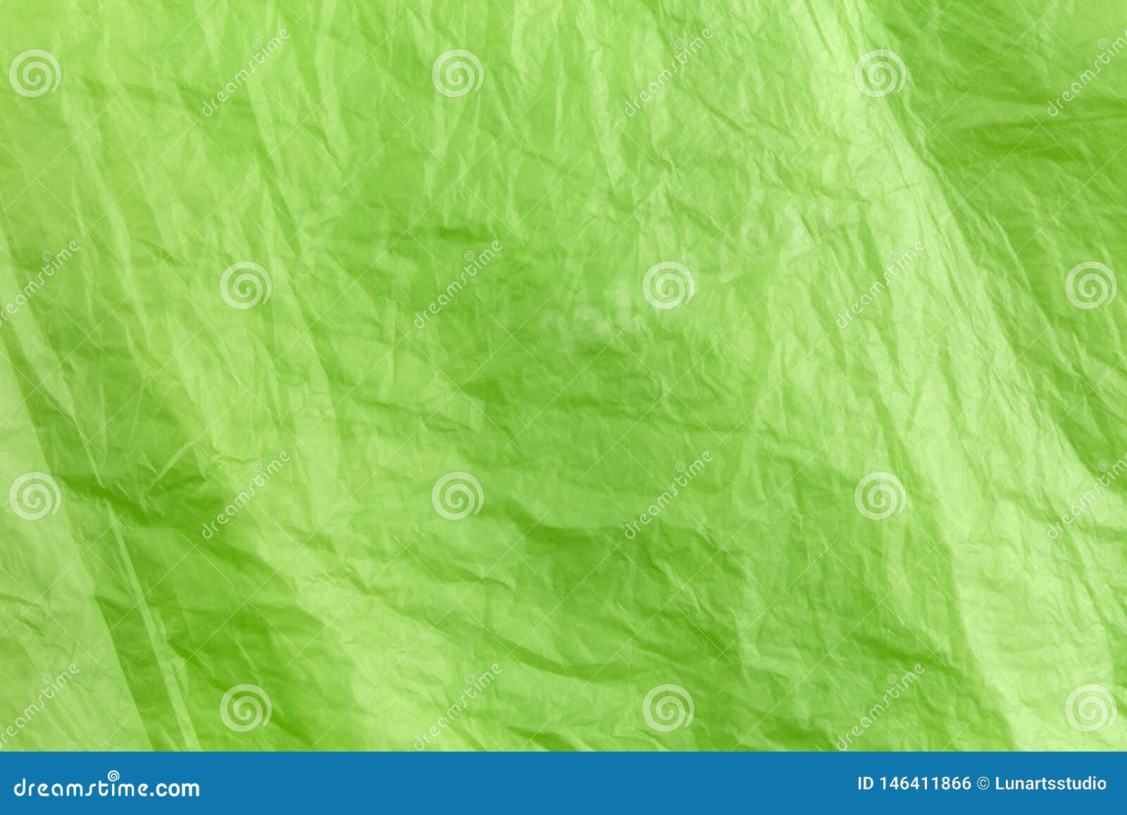 Abstract Texture of Green Cellophane Garbage Bag. Macro Close-up ...