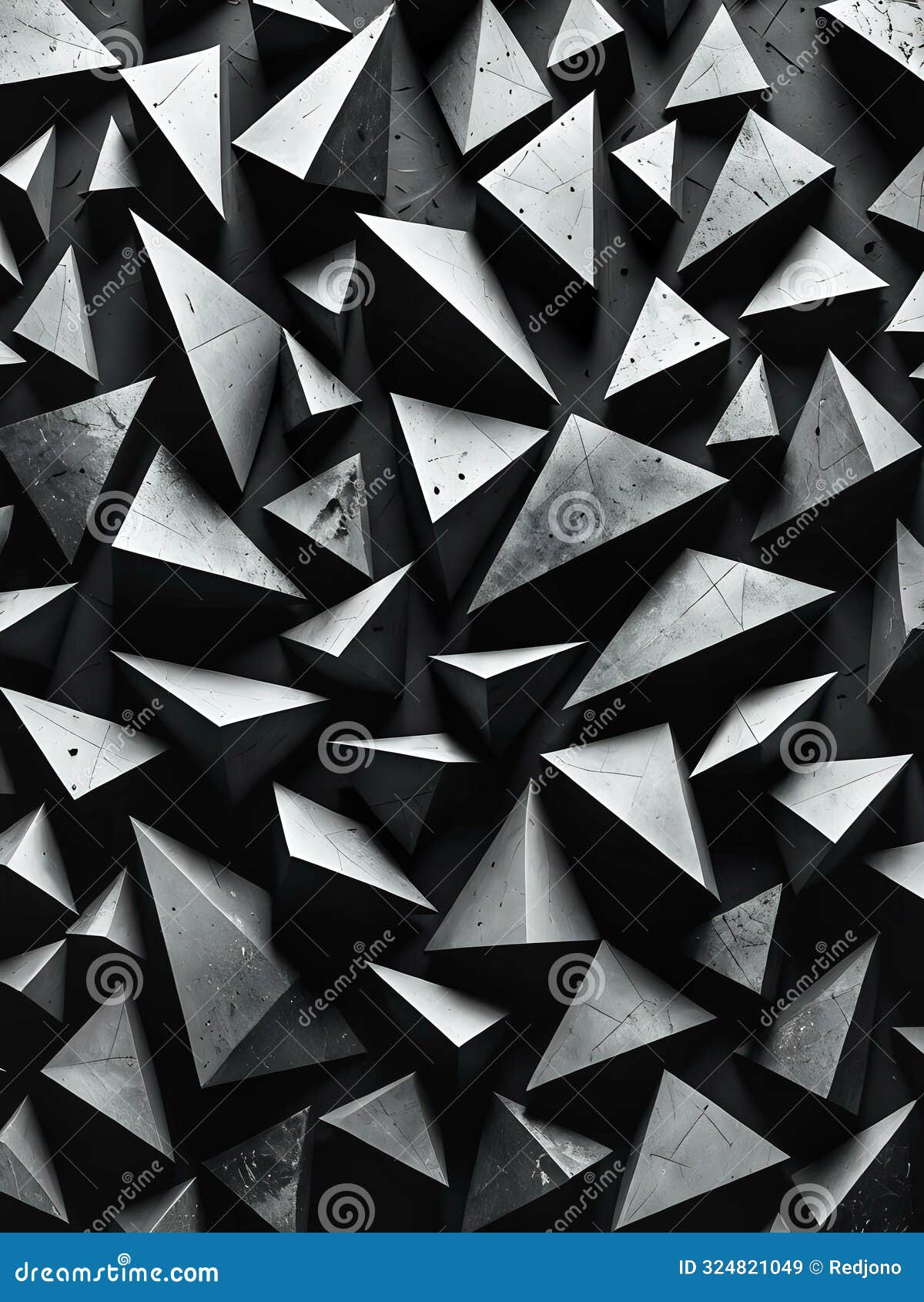 Abstract Texture of Grey Triangles Metallic Surface for Background ...