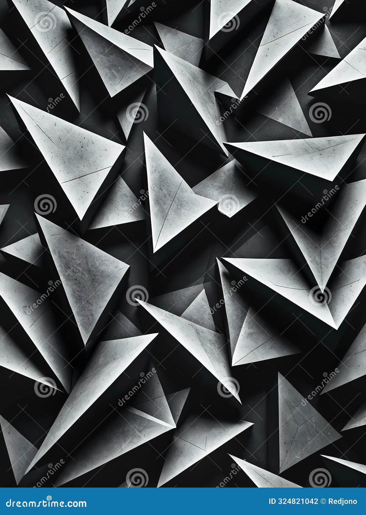 Abstract Texture of Grey Triangles Metallic Surface for Background ...