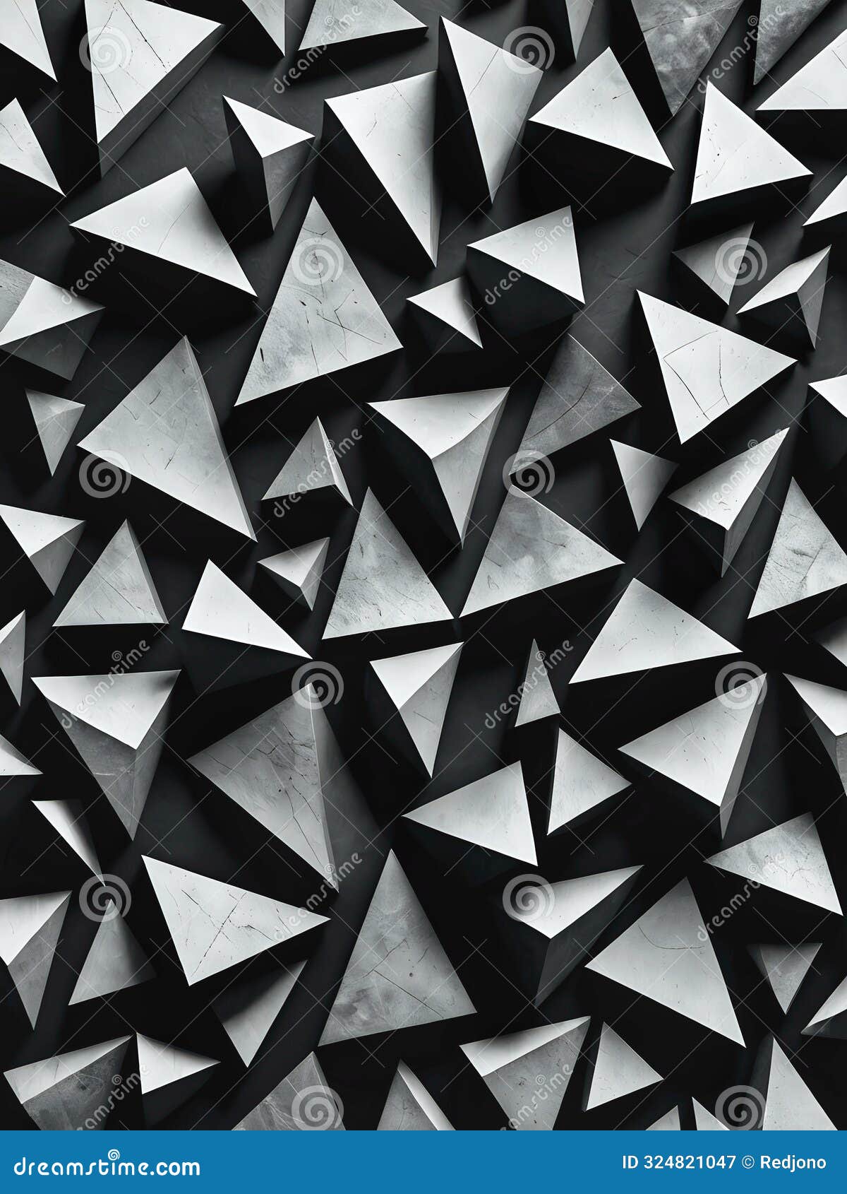 Abstract Texture of Grey Triangles Metallic Surface for Background ...