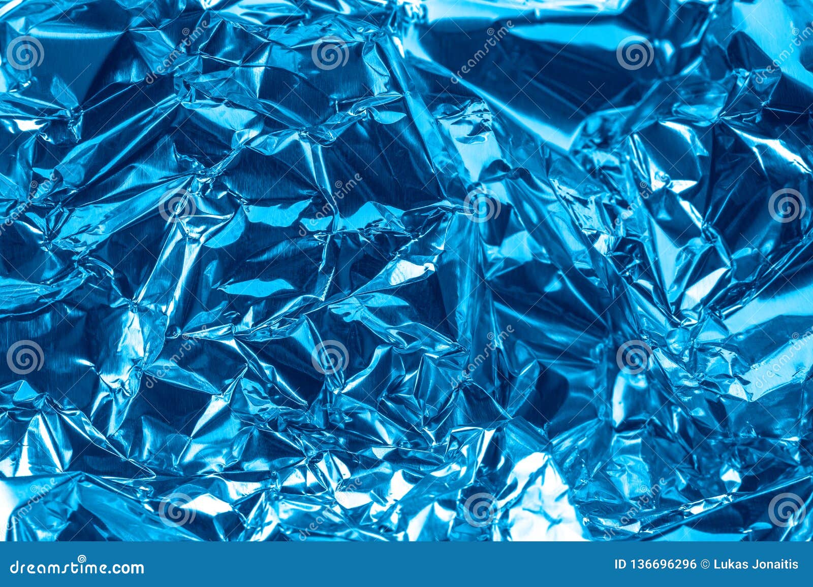 Abstract Texture of Blue Shiny Foil Stock Photo - Image of gradient ...