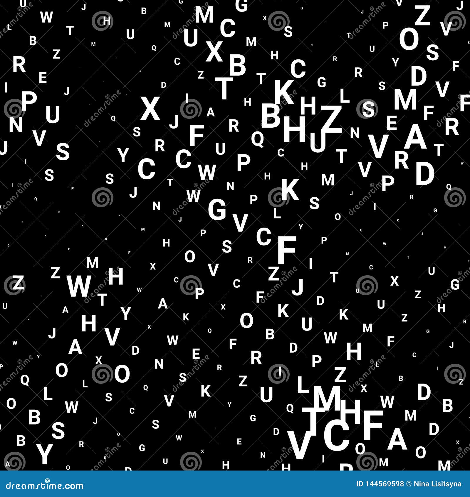 Abstract Texture with Letters. Stock Vector - Illustration of ...