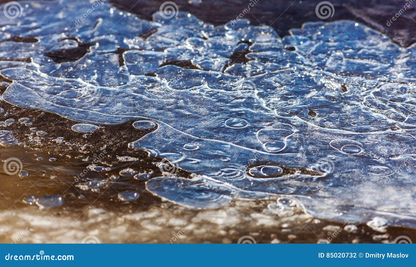 Abstract Texture of Melting Ice Stock Photo - Image of outdoors, blue ...
