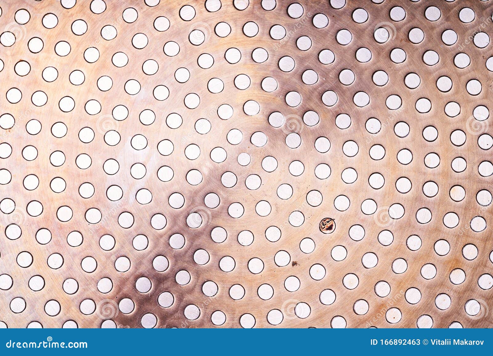 Abstract Texture of the Metal Surface of the Bottom of the Pan. Rivets ...