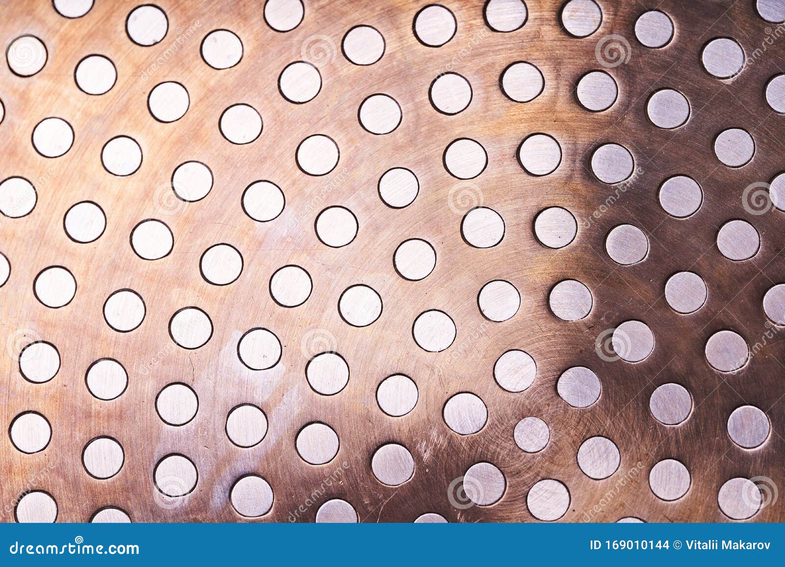 Abstract Texture of the Metal Surface of the Bottom of the Pan. Rivets ...