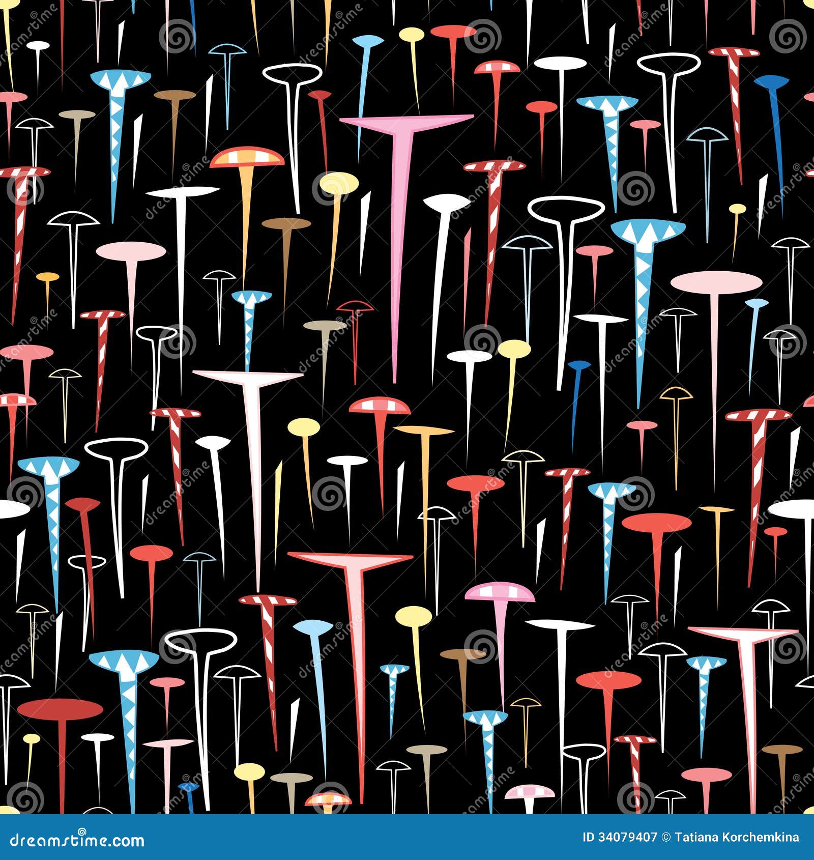 Abstract texture of nails stock vector. Illustration of graphic - 34079407