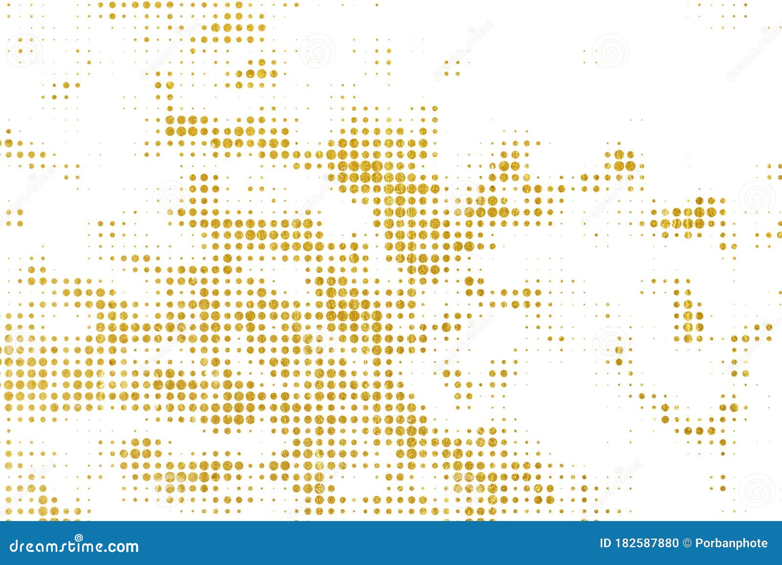 Abstract Texture Pattern of Gold Dots on a White Background Stock Photo ...