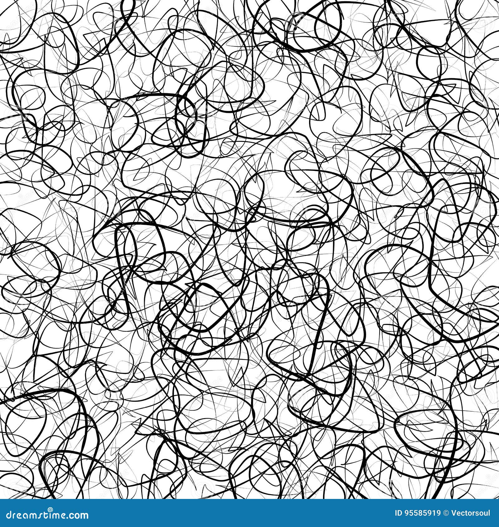 Abstract Texture With Random Chaotic Lines In Tangled Jumbled Stock