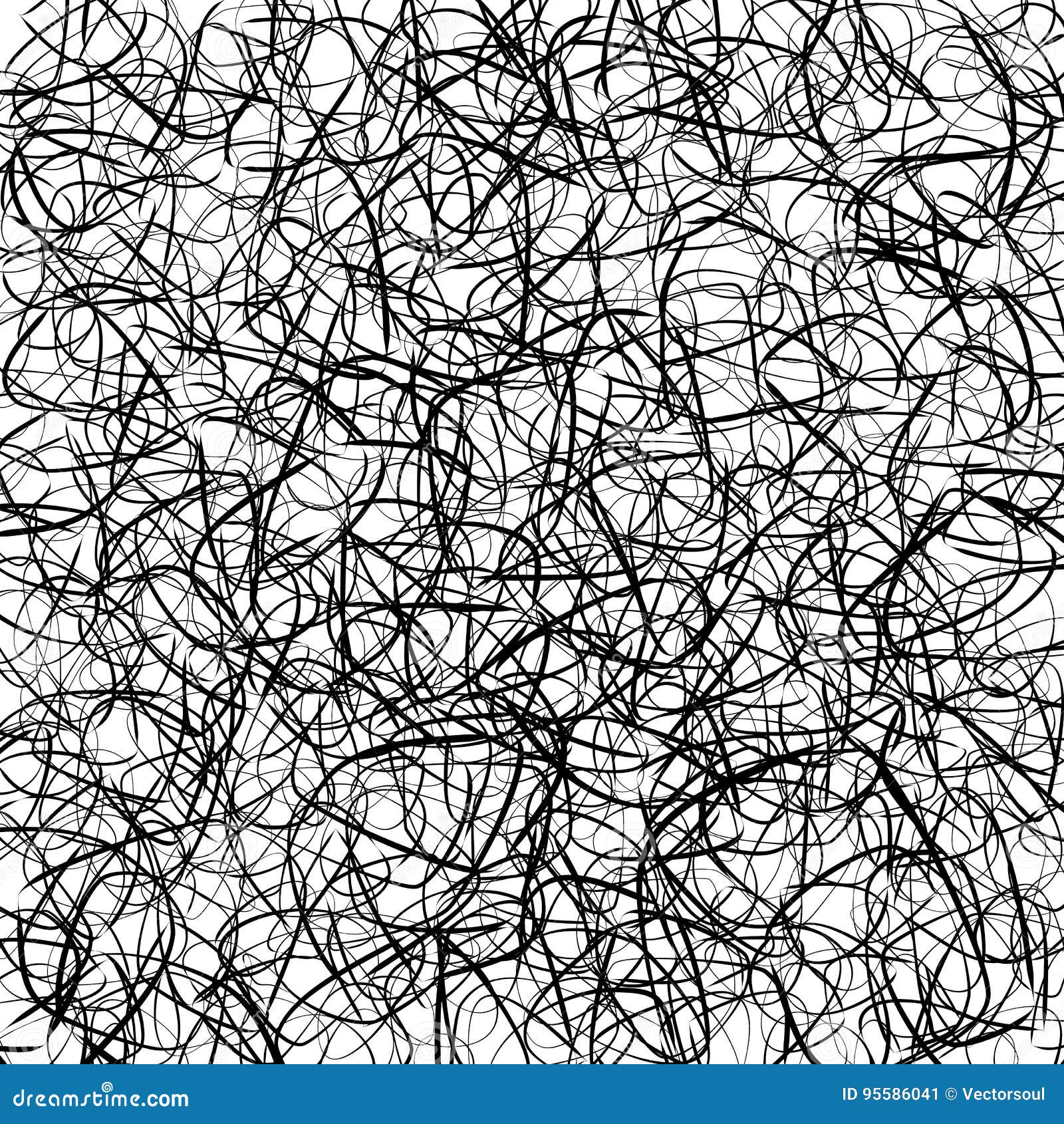 Abstract Texture with Random, Chaotic Lines in Tangled, Jumbled Stock ...