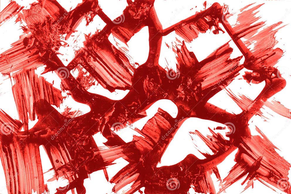 Abstract Texture. Red Ink Strokes Stock Image - Image of paper ...