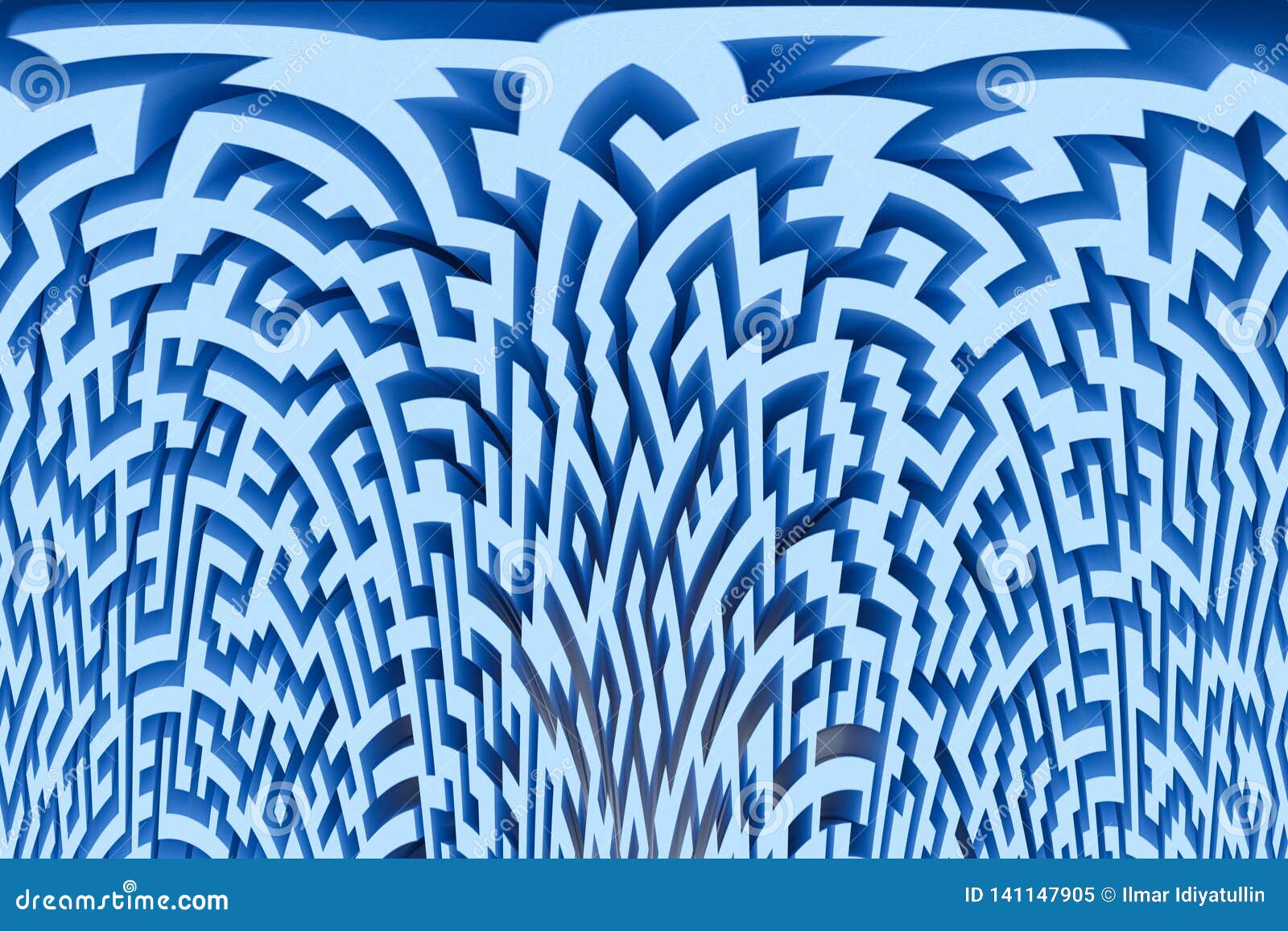 Abstract Texture Resembling Curved Labyrinth Stock Illustration ...