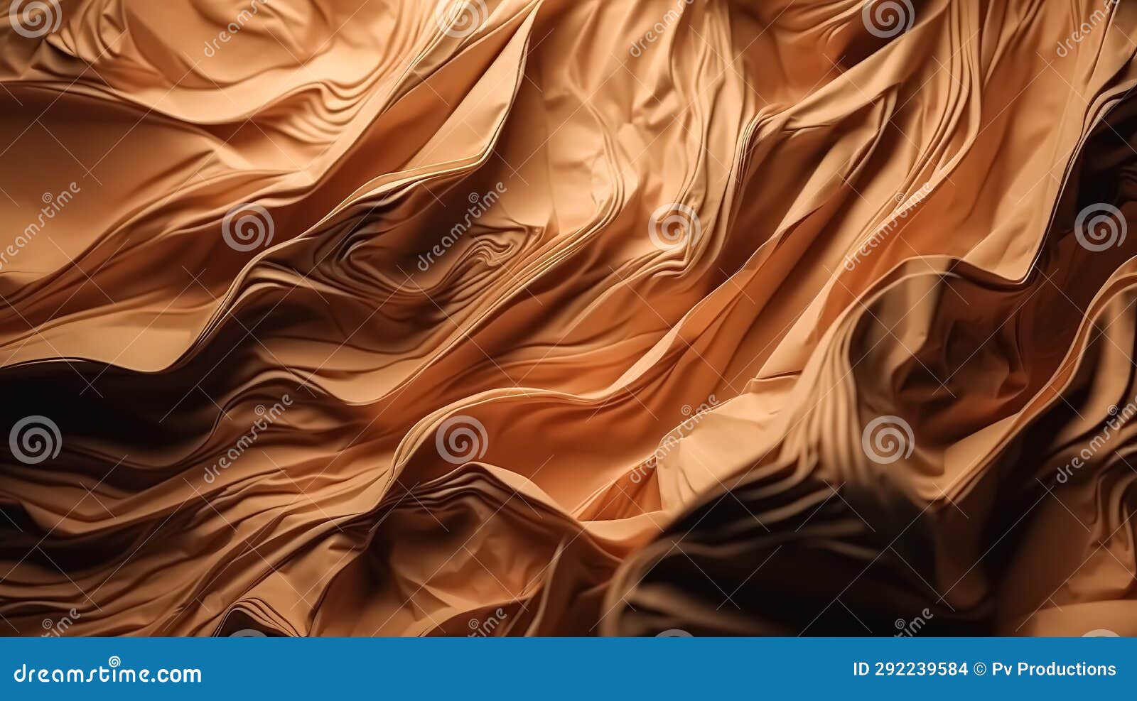Abstract Texture Rumpled Brown Background, Generative AI. Stock Photo ...