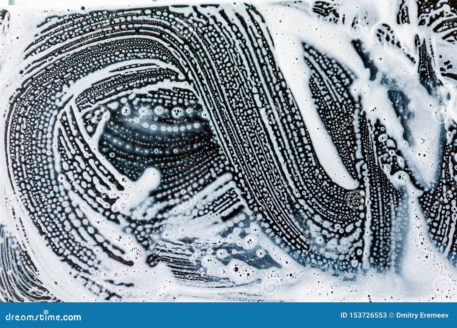 Abstract Texture with Soap Foam Pattern on Glass Stock Image - Image of ...