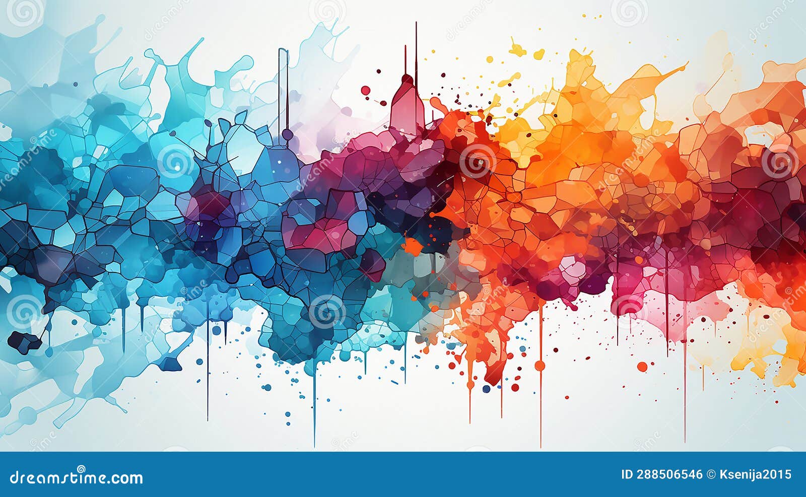 Abstract Texture with Squares and Paint Splashes. Pattern Design, Hand ...