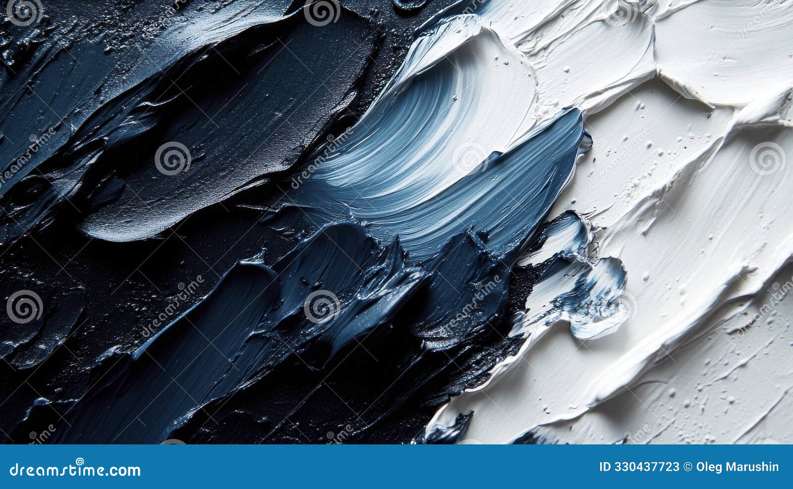 Abstract Texture with Undulating Strokes of Acrylic Paint Close-up ...