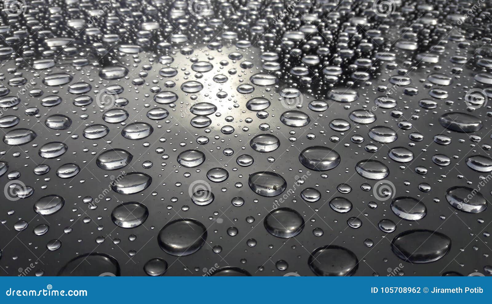 Abstract Texture of Water Drop on the Table after Rain Stock Photo ...
