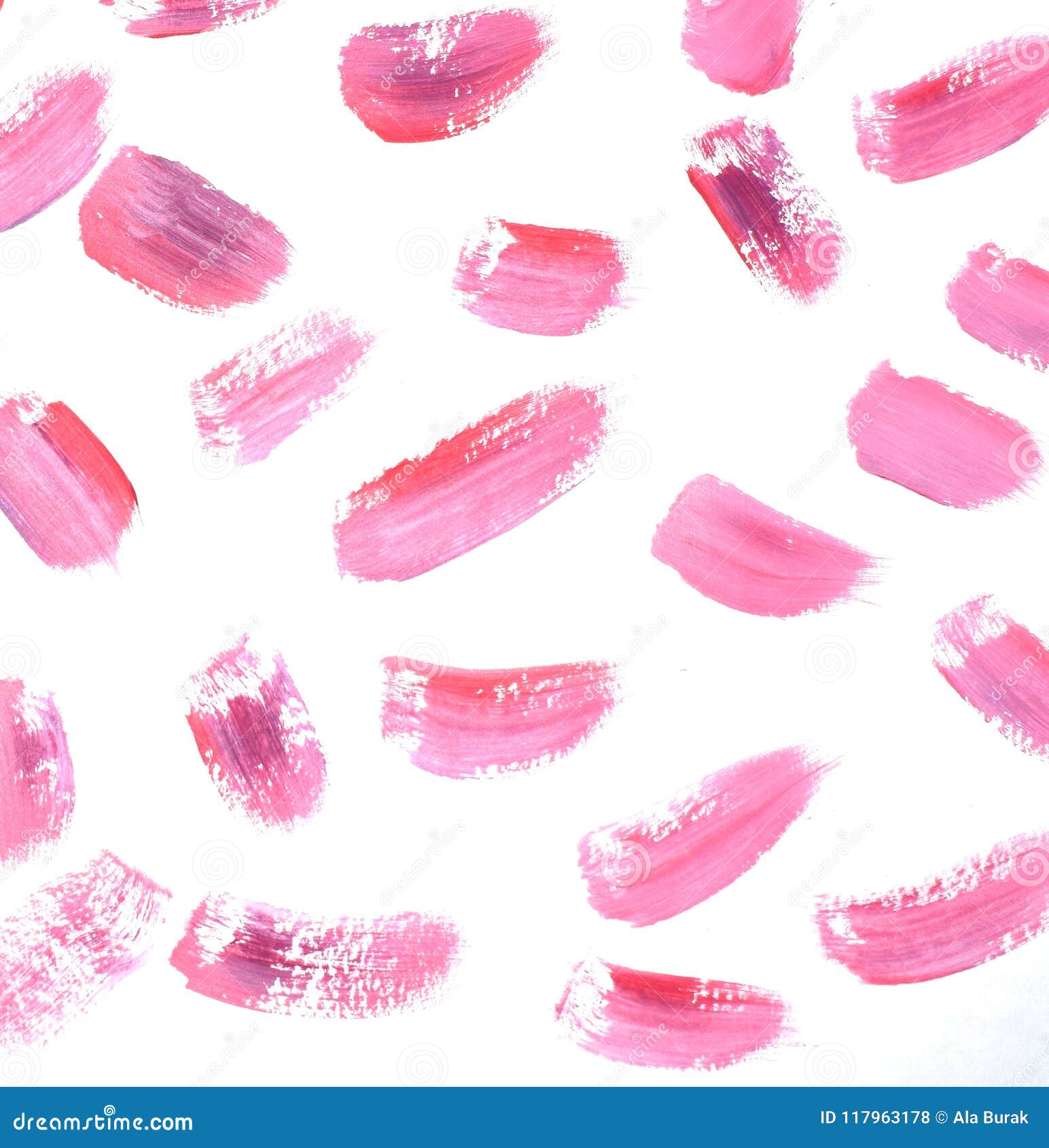 Abstract Texture on White Background. Acrylic Pattern of Bright Colors ...