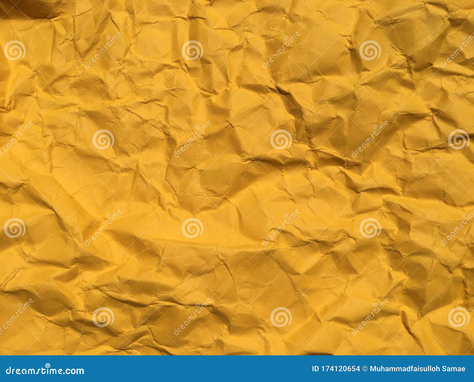 Abstract Texture of Yellow Wrinkled Paper Background for Design. Copy ...
