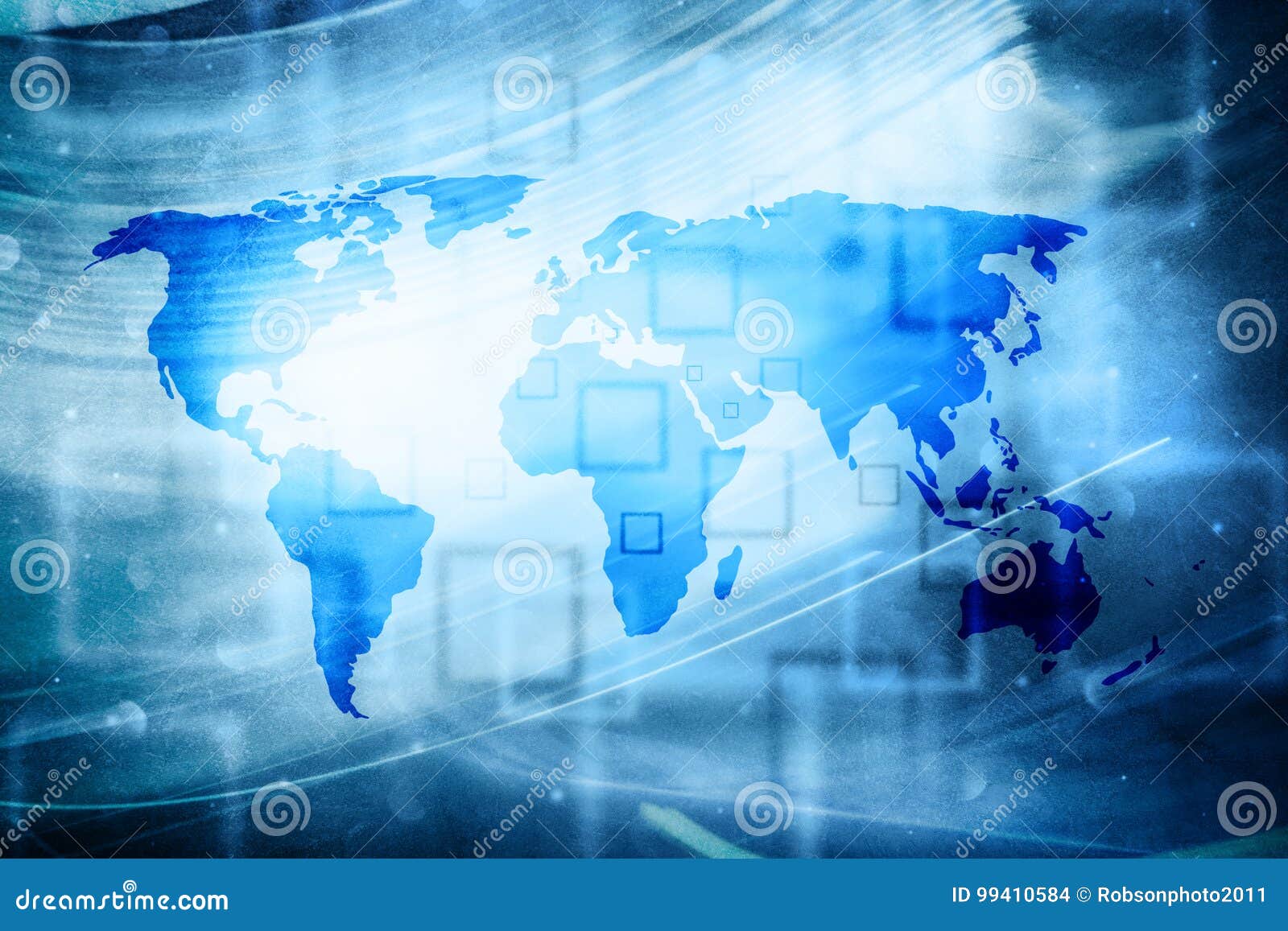 Artificial Intelligence Abstract World Map Background Stock Photo ...