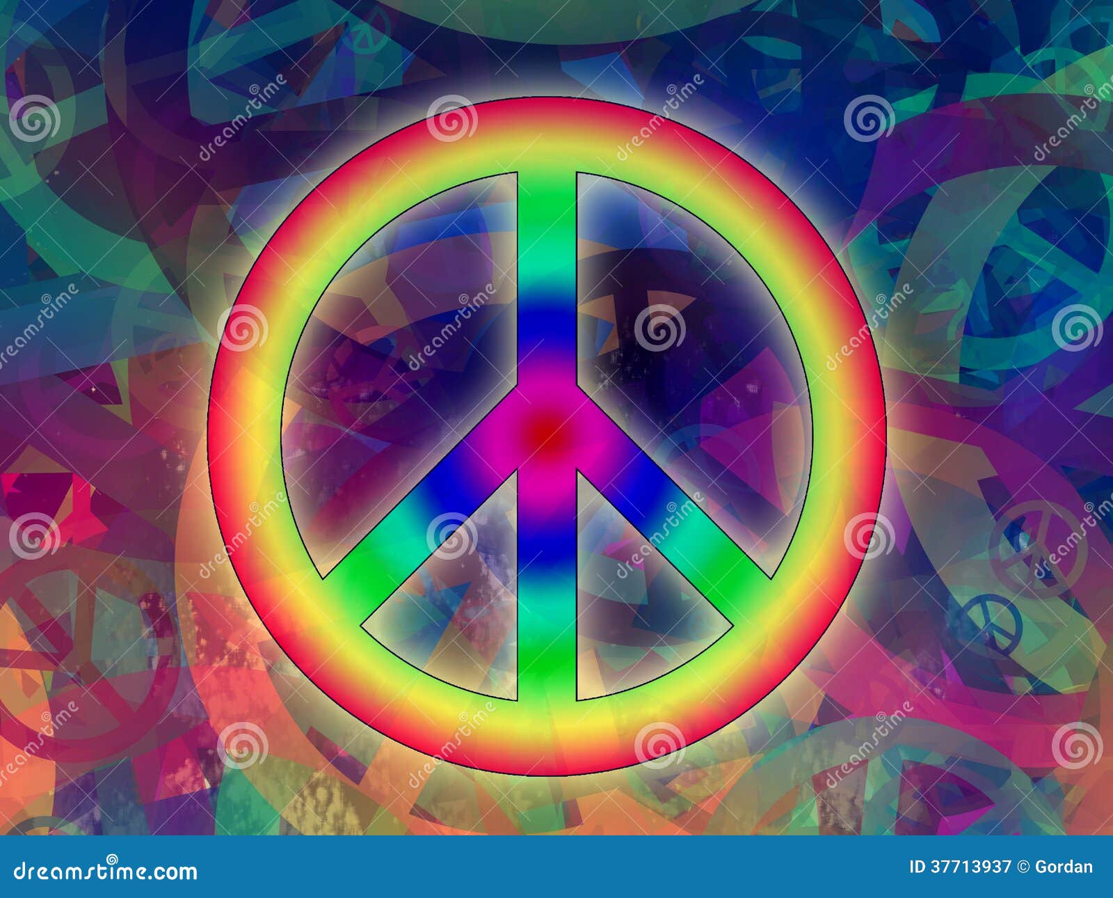 Abstract Textured Collage - Peace Background Stock Illustration ...