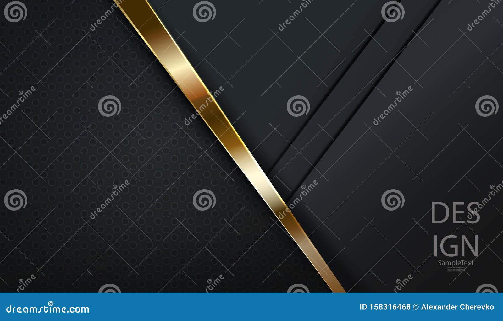 Abstract Textured Dark Design with a Strip of Golden Hue Stock Vector ...
