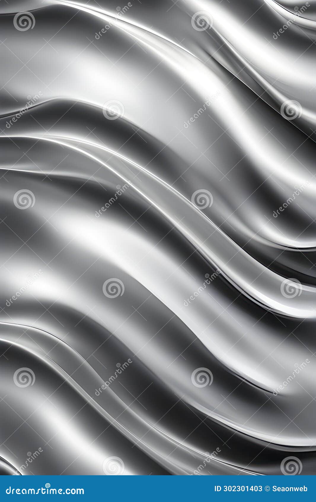 Abstract Textured Rippled Wave Pattern on Shiny Metal Background Stock ...