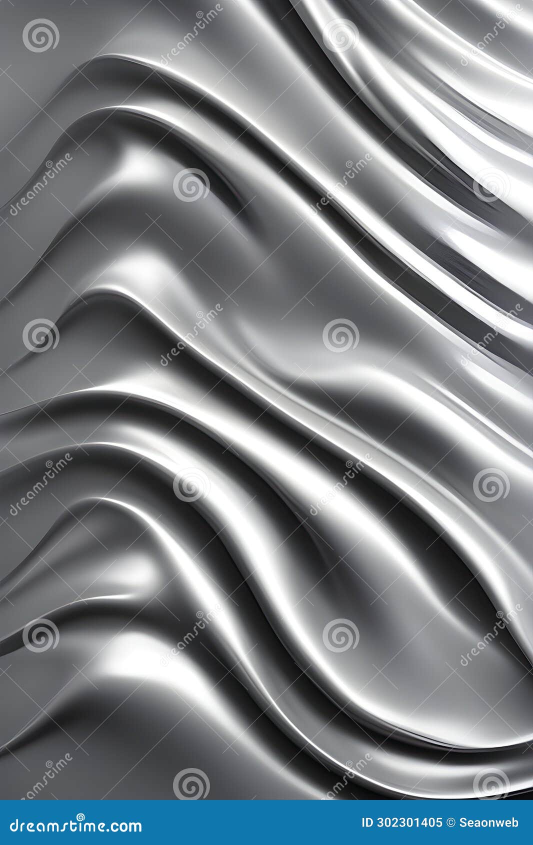 Abstract Textured Rippled Wave Pattern on Shiny Metal Background Stock ...