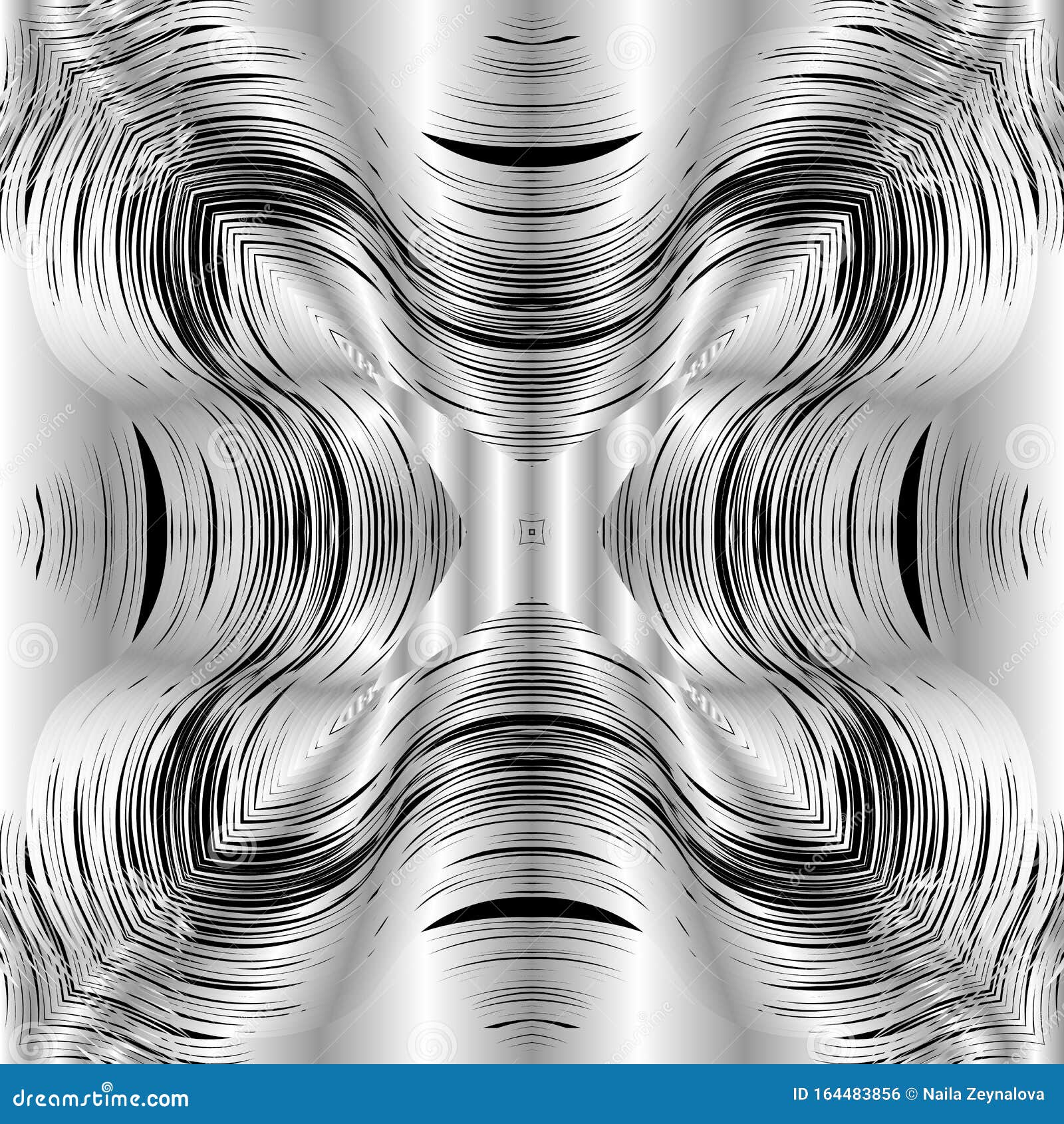 Abstract Textured Silver 3d Vector Seamless Pattern. Ornamental Surface ...