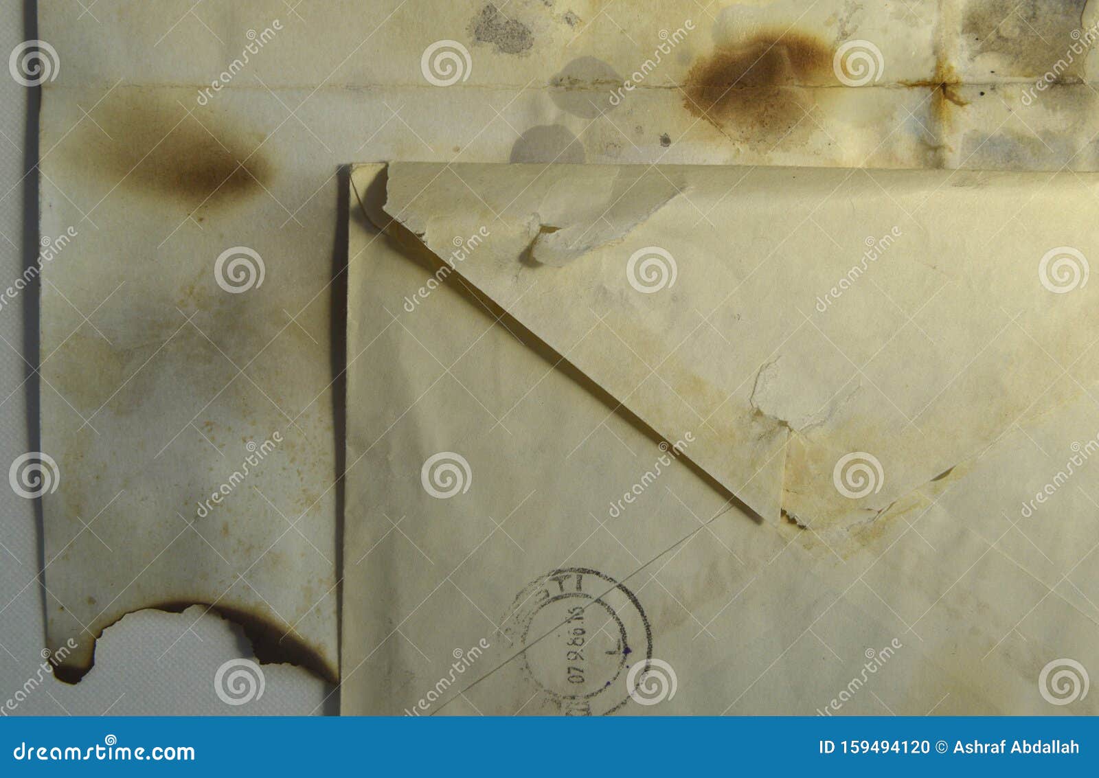 Abstract Textures Old Letter Surface Background Closeup Stock Photo ...