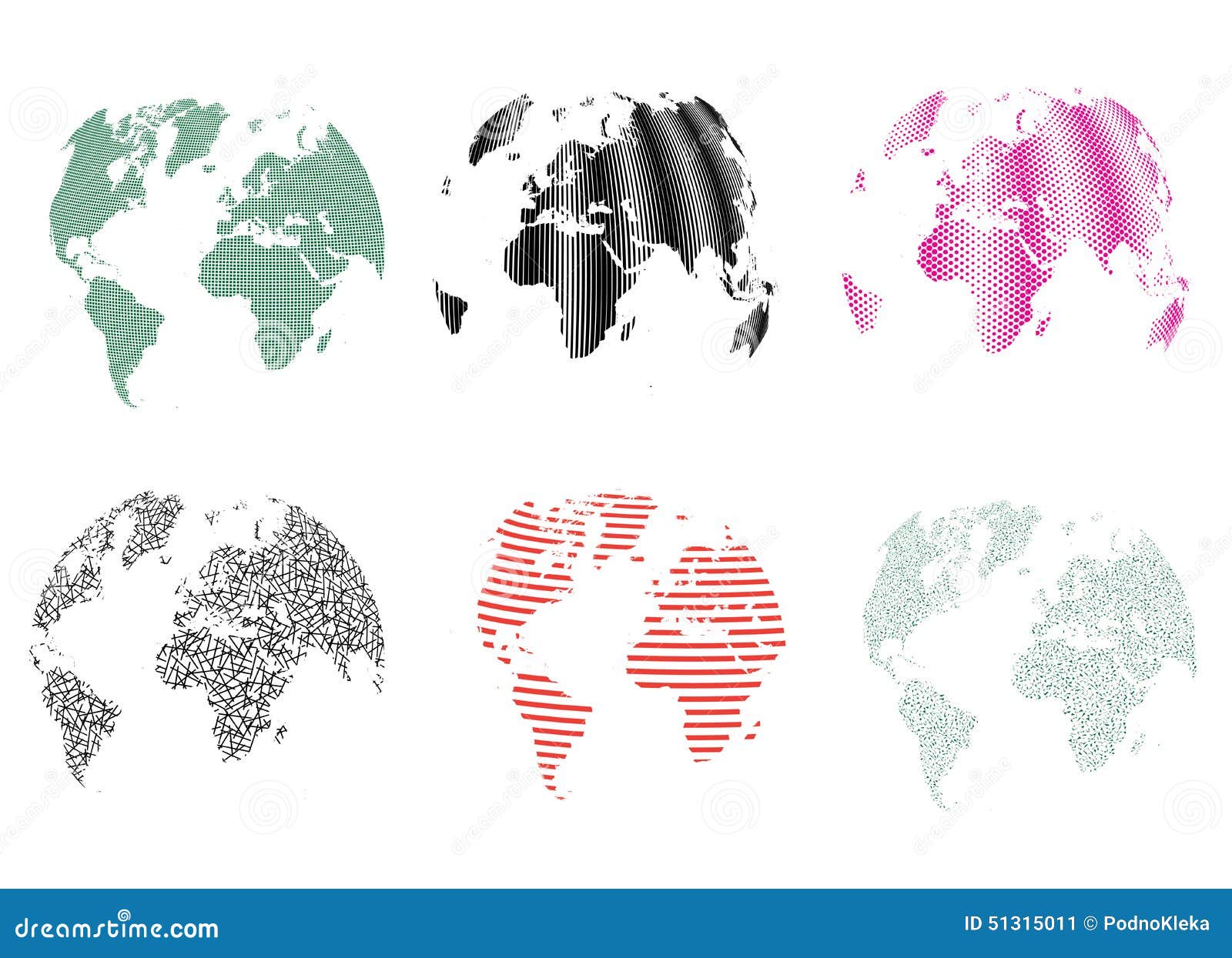 Abstract Textures Pattern World Globe Changeable Colors Stock Vector ...