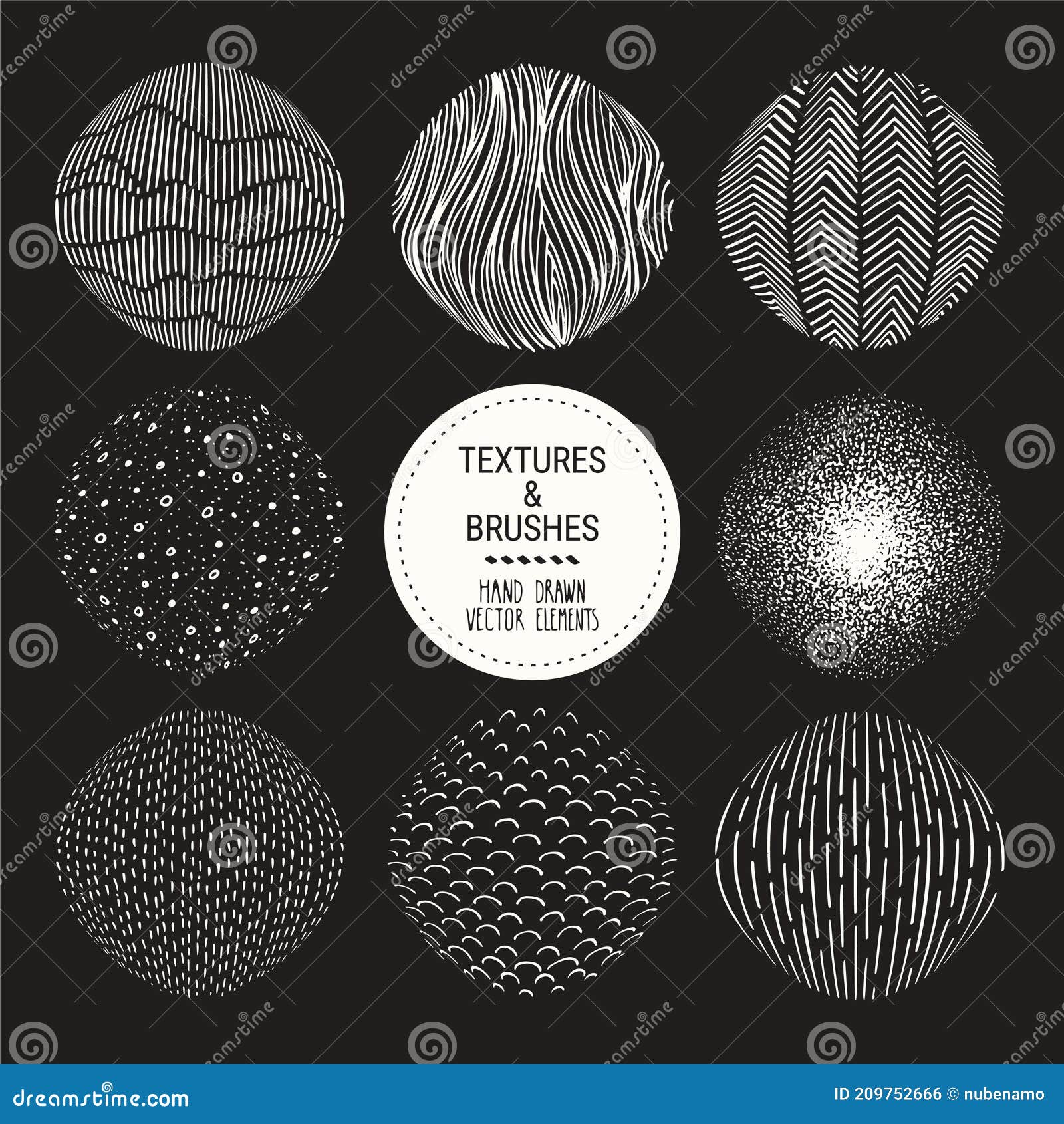 Abstract Textures, Stippling Pattern. Hand Drawn Design Template ...