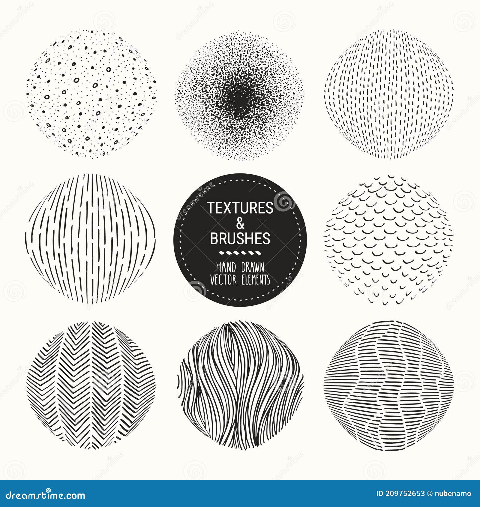 Abstract Textures, Stippling Pattern. Hand Drawn Design Template ...