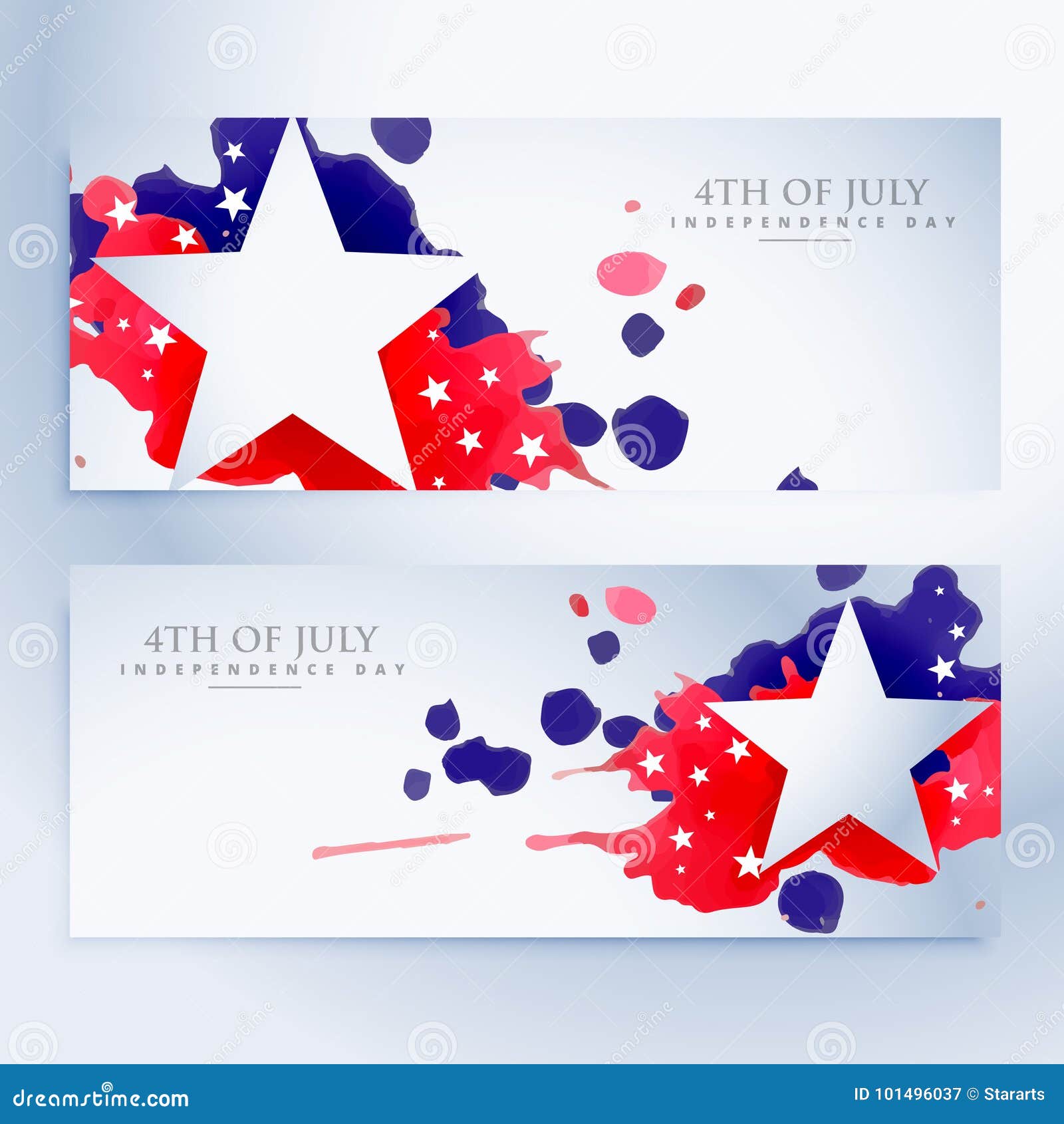 Abstract 4th of July Banners Stock Vector - Illustration of ...