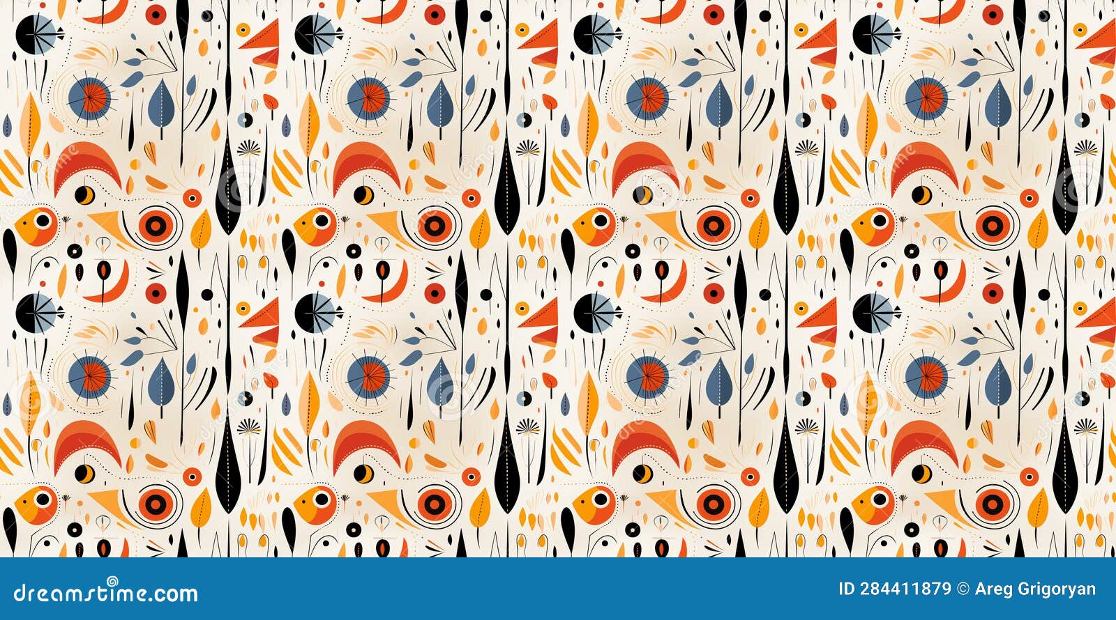 Abstract Theme Seamless Pattern Design Stock Illustration - Illustration of fall, abstract ...