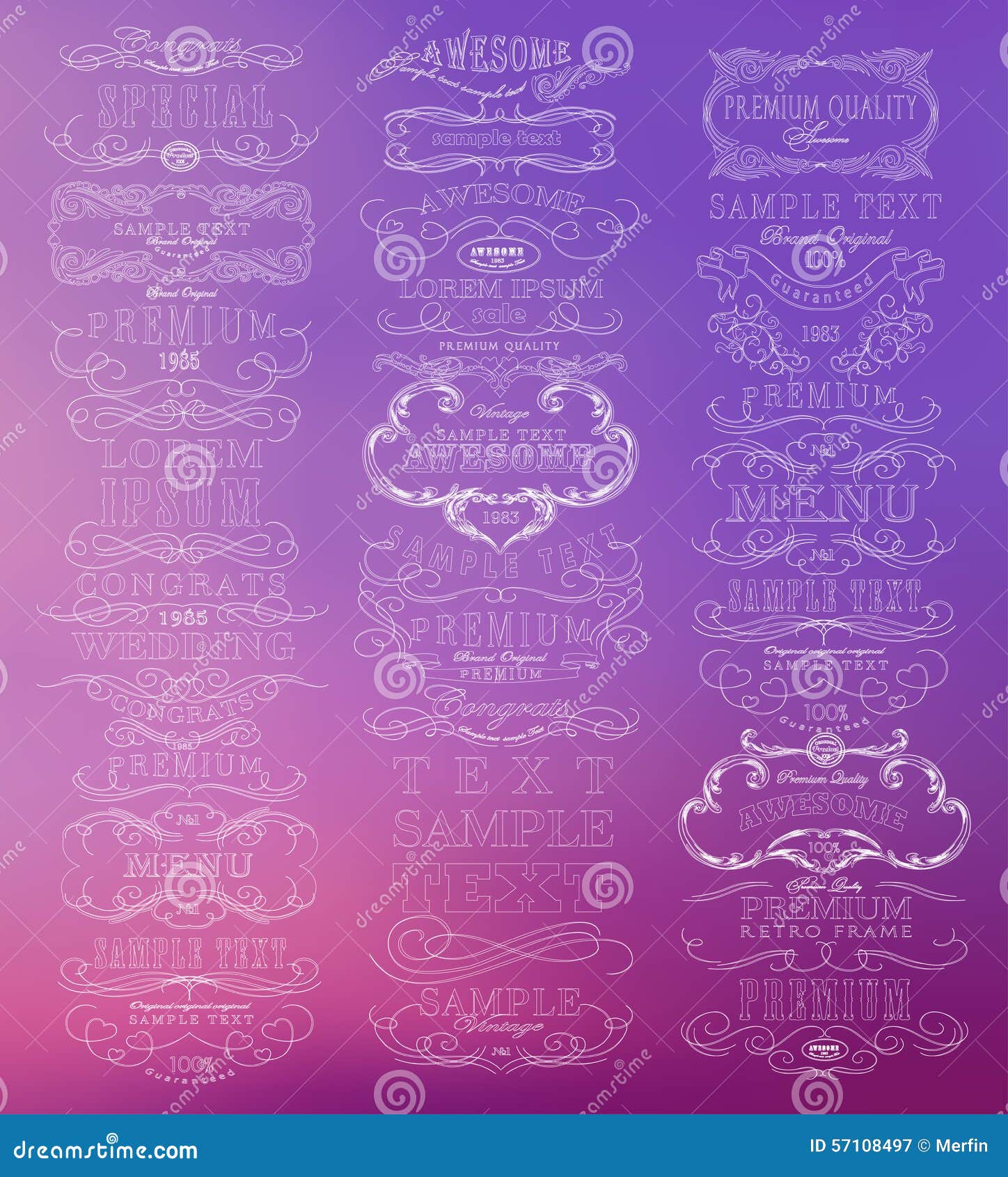 Abstract thin line design stock vector. Illustration of flourish - 57108497