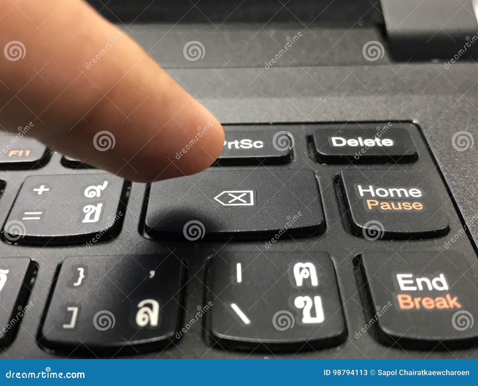 Finger Will Press Delete Button Stock Image - Image of modern, hand ...