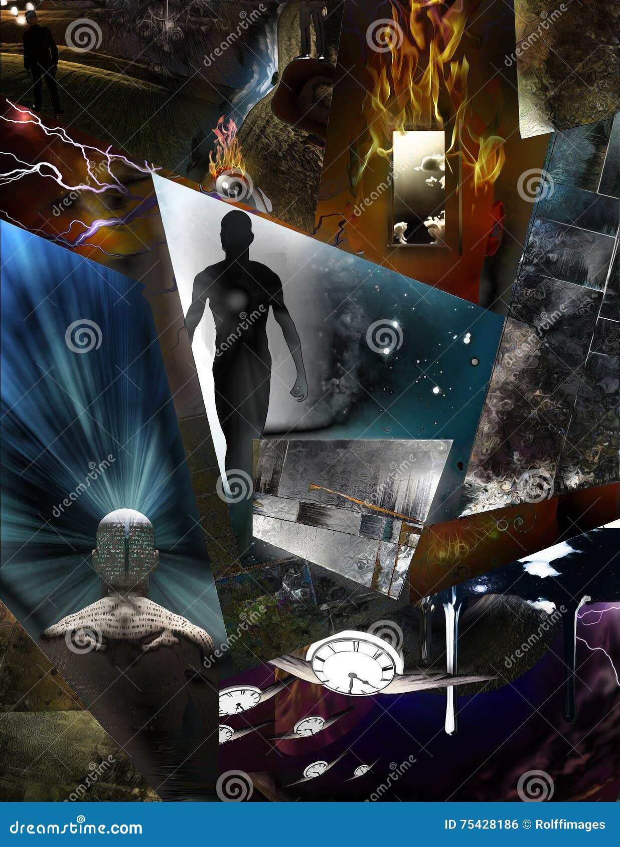 Abstract thoughts stock illustration. Illustration of artistic - 75428186