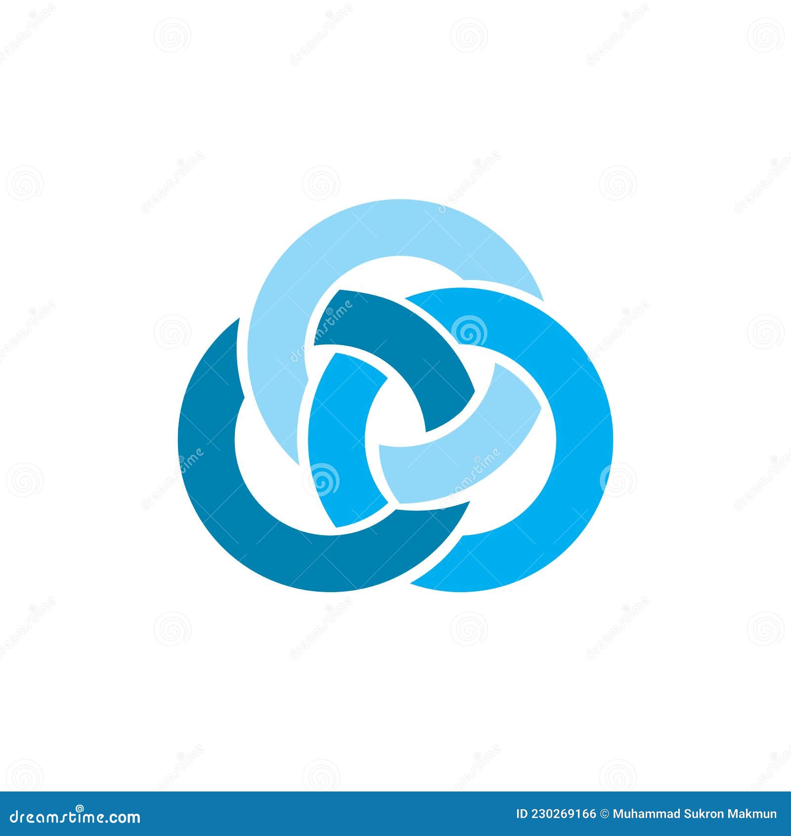 Abstract Three Circles Logo Icon Stock Vector - Illustration of shape ...