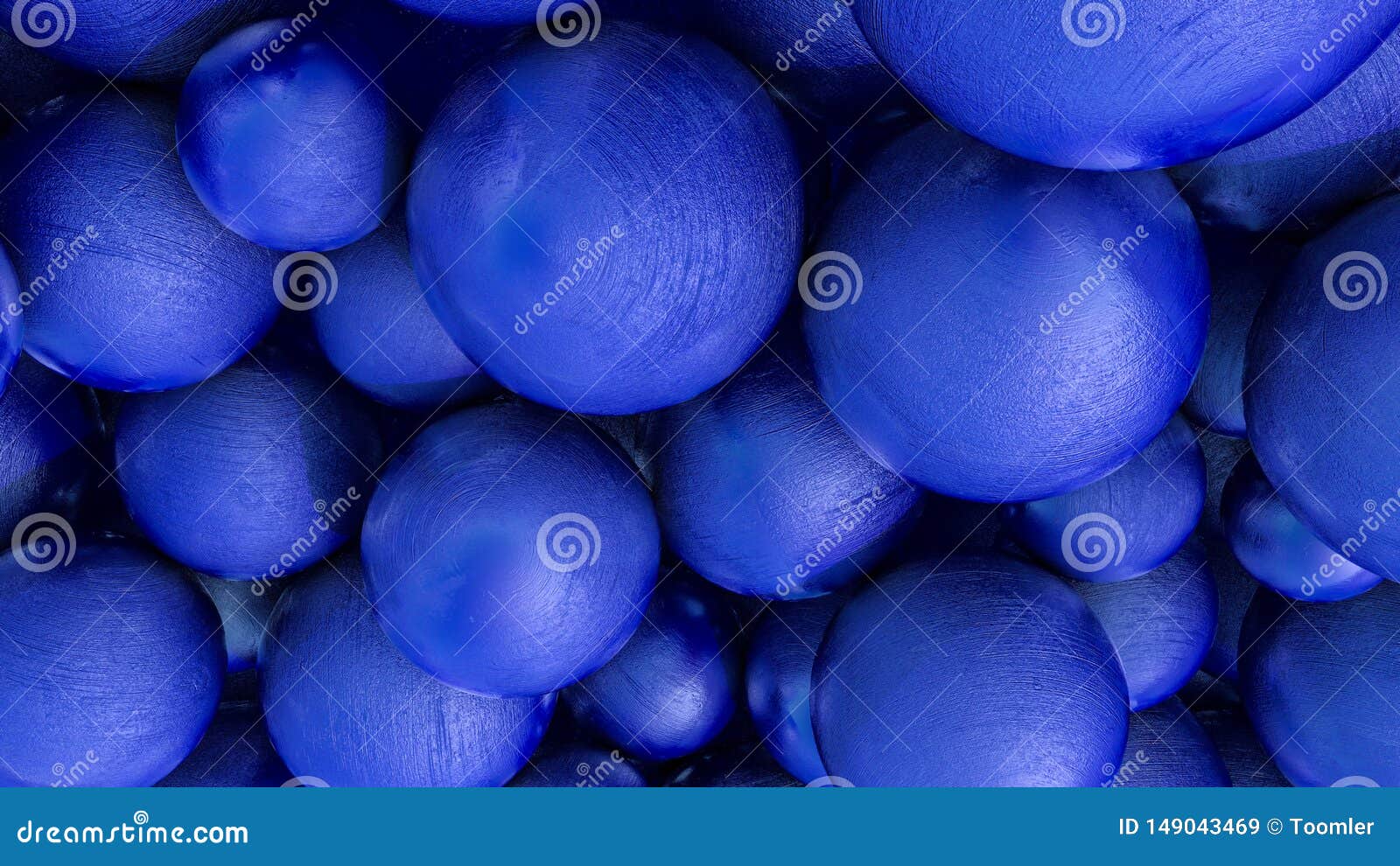 Abstract Three-dimensional Background of Blue Spheres with Texture. 3d ...