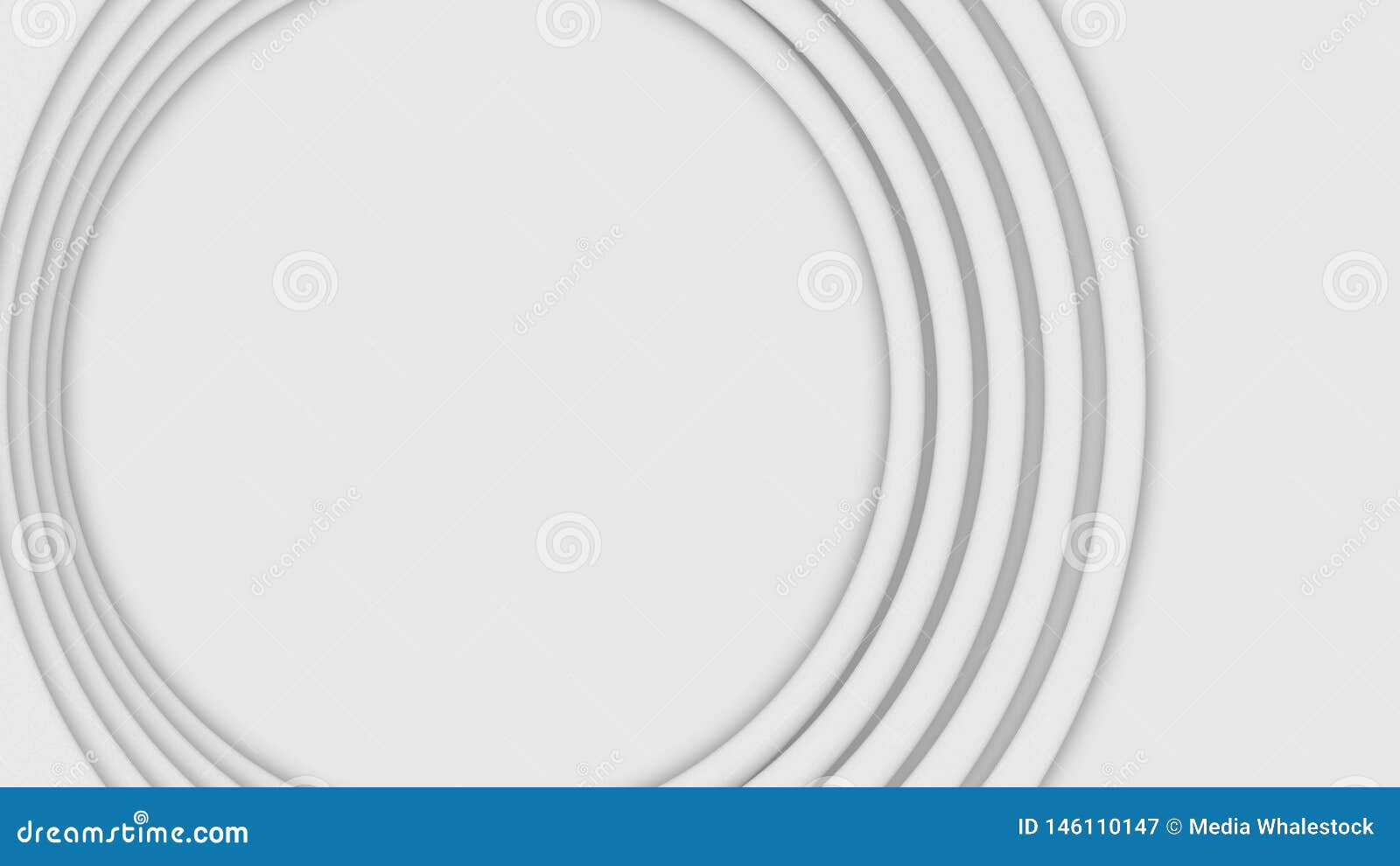 Abstract Three-dimensional Circles Move on White Background. Animation ...
