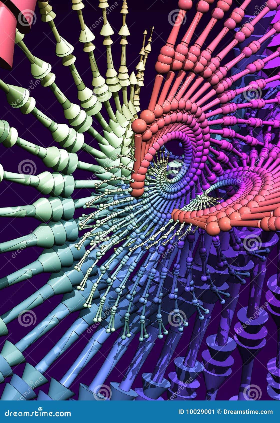 Abstract Three-dimensional Composition Stock Illustration ...