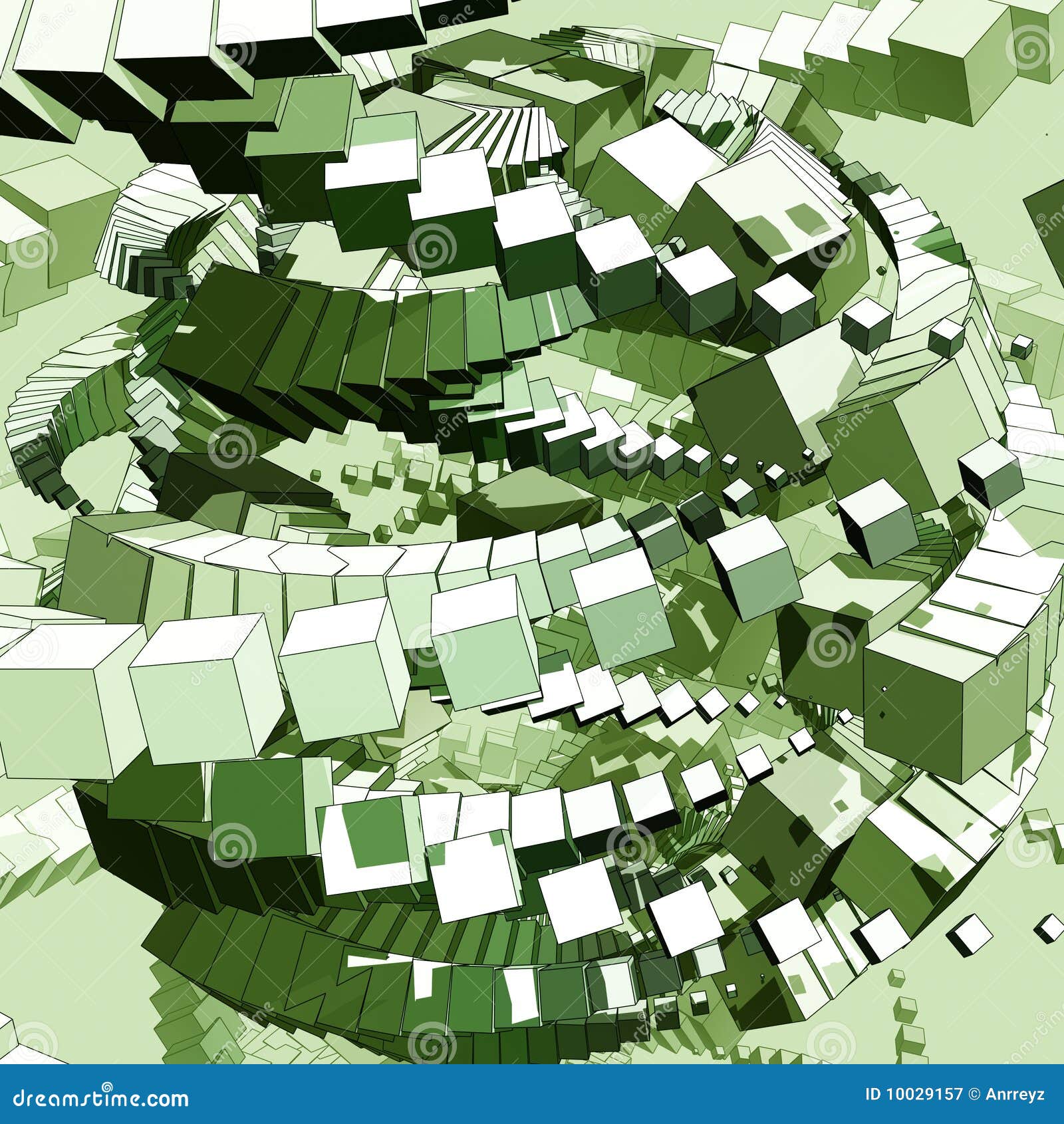 Abstract Three-dimensional Composition Stock Illustration ...